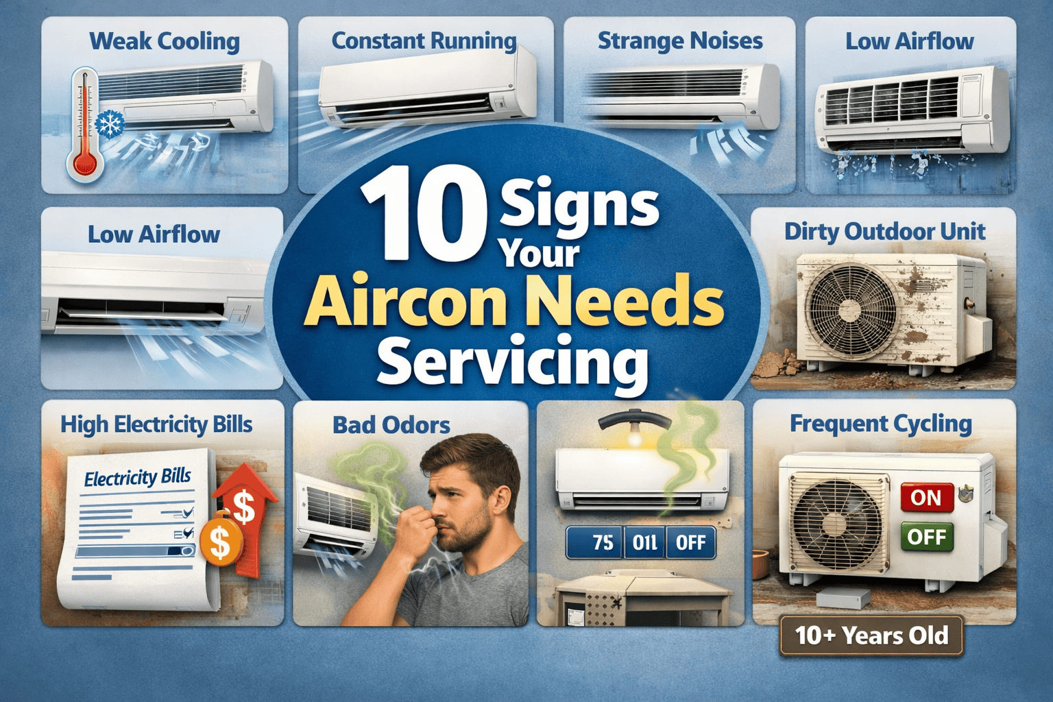 10 Signs Your Aircon Needs Servicing - Air-con.com.sg